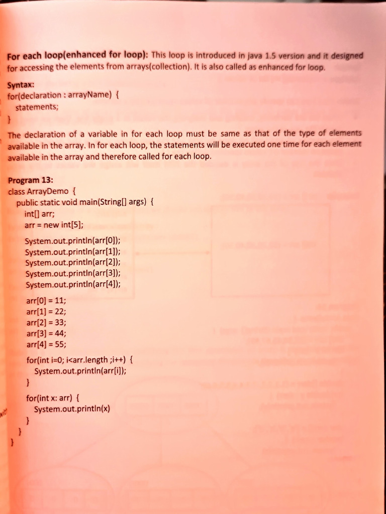 Java Enhanced For Loop Explained | PDF