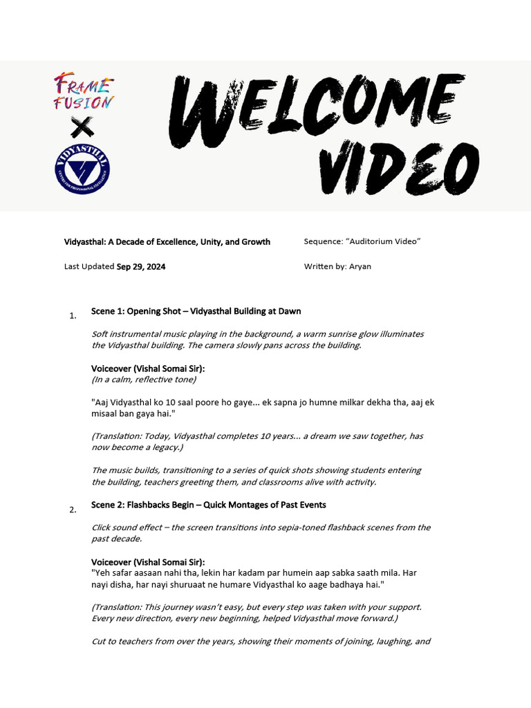 Vidyasthal A Decade of Excellence, Unity, and Growth | PDF