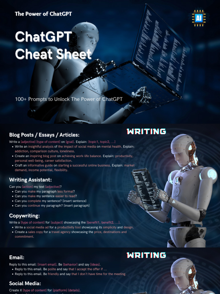 ChatGPT Cheat Sheet | PDF | Python (Programming Language) | Html