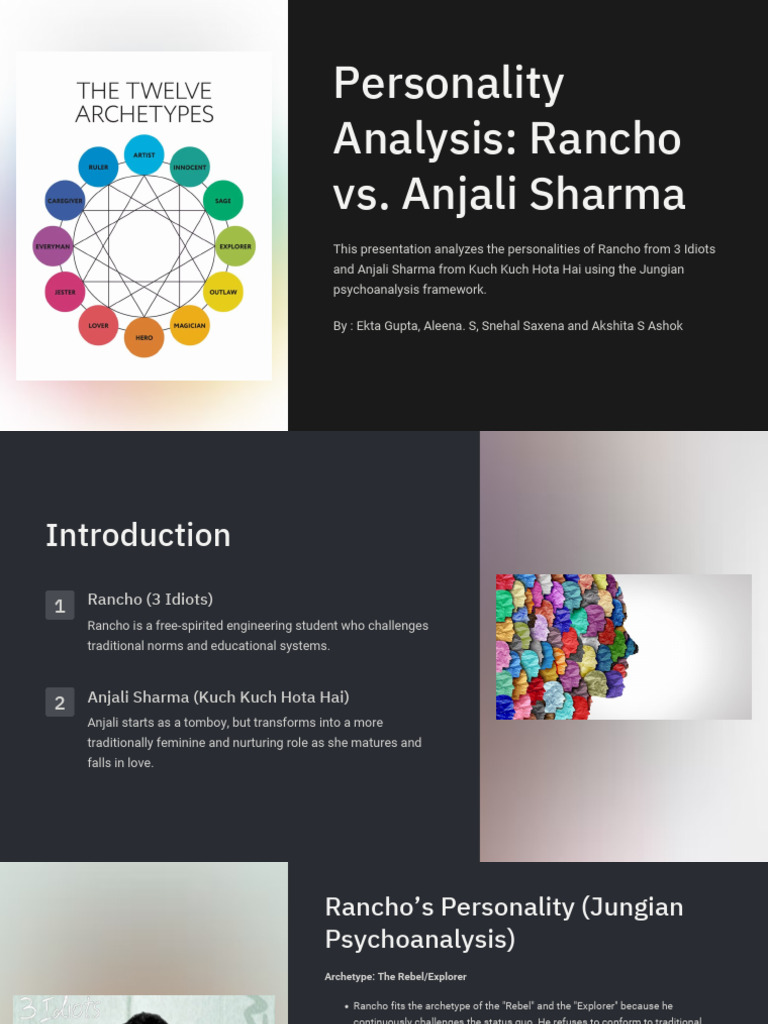 Personality Analysis Rancho Vs Anjali Sharma | PDF | Extraversion And Introversion | Behavioural ...
