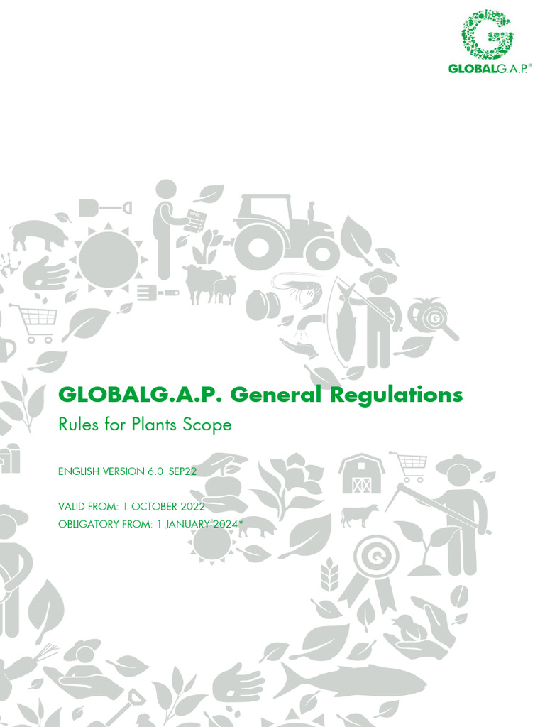 GG GR Rules For Plants v6 0 Sep22 en | PDF | Audit | Vegetables