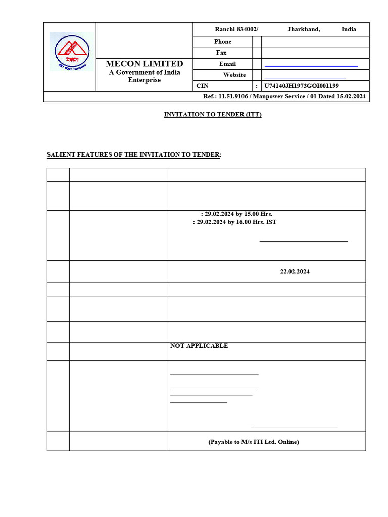 ITT-For Professional Manpower | PDF | Balance Sheet | Working Capital
