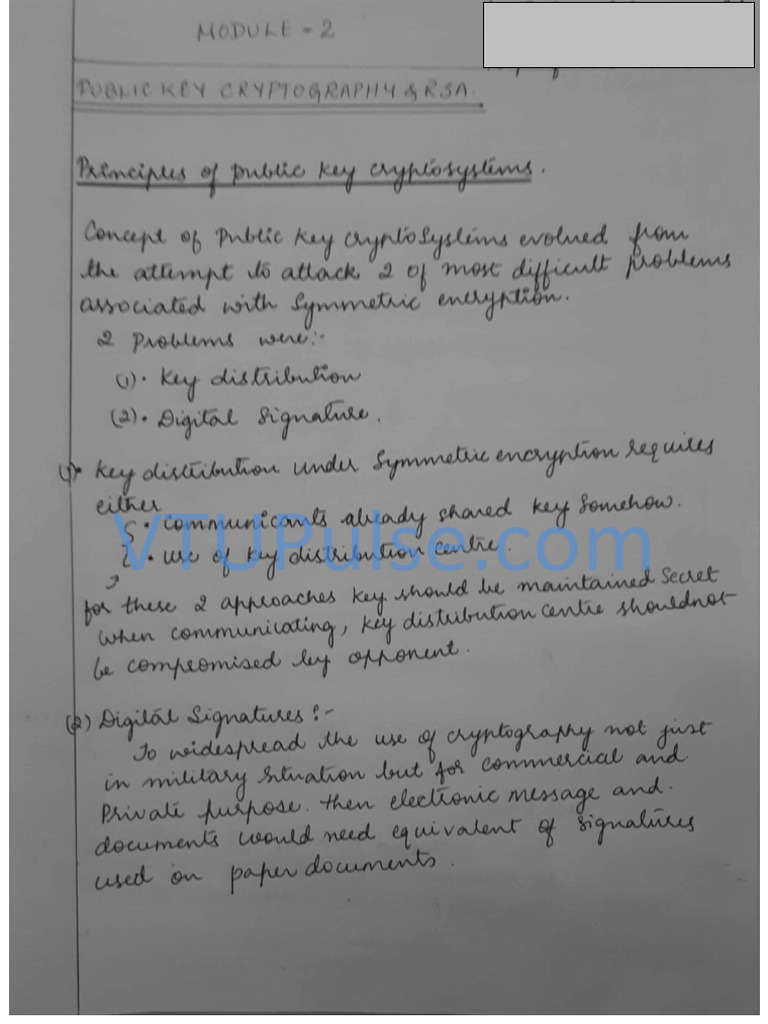 Cryptography Module2 Notes - VTUPulse | PDF