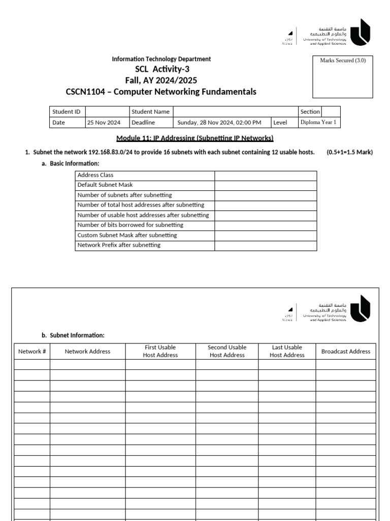 SCL Activity 3-Worksheet | PDF