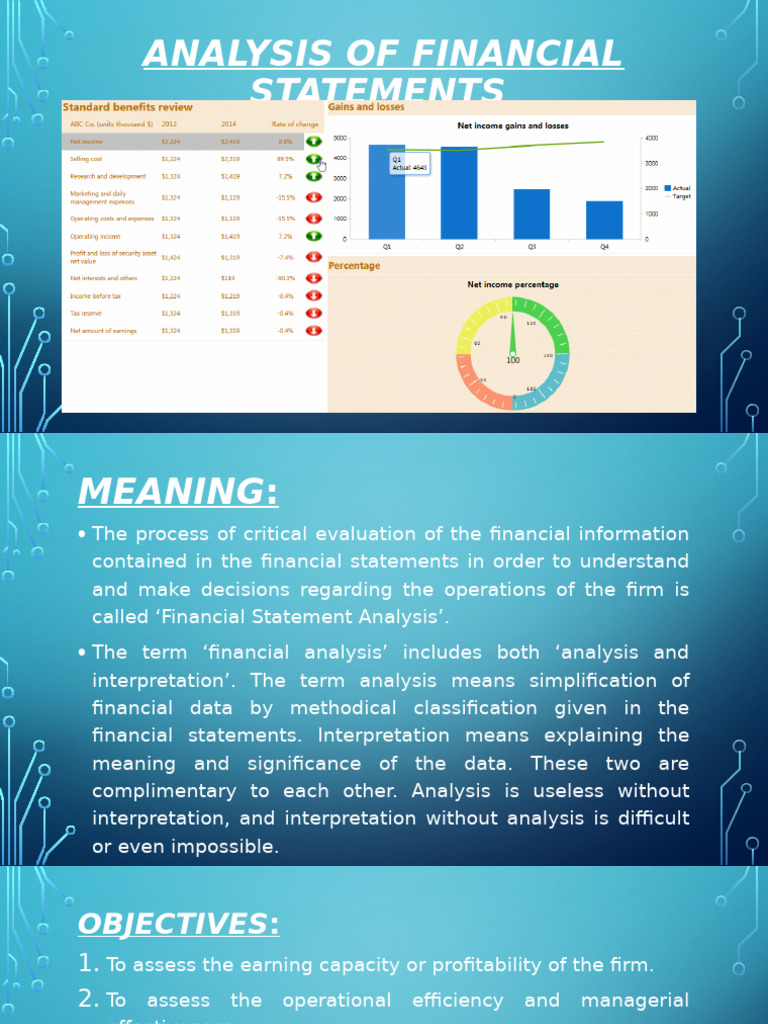 Financial Statement Analysis Overview | PDF | Equity (Finance) | Income ...
