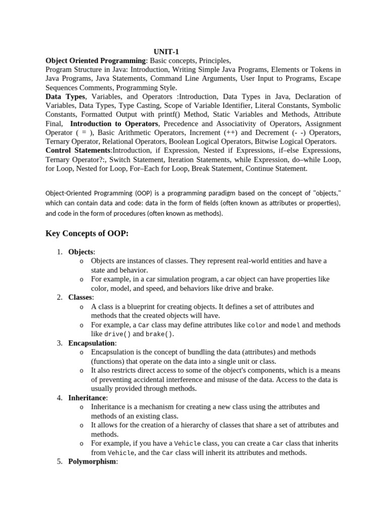 Unit Pdf Class Computer Programming Method Computer Programming 