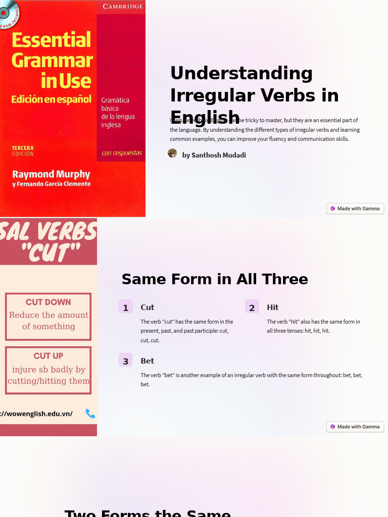 Understanding Irregular Verbs in English | PDF | Verb | Language Mechanics