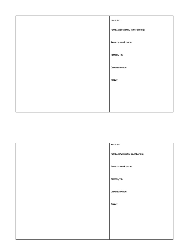 3. Training Notes Format | PDF