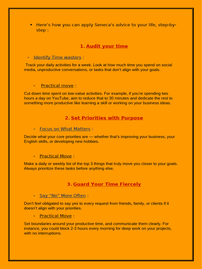 Practicable Insights From Seneca, On The Shortness of Life. | PDF ...