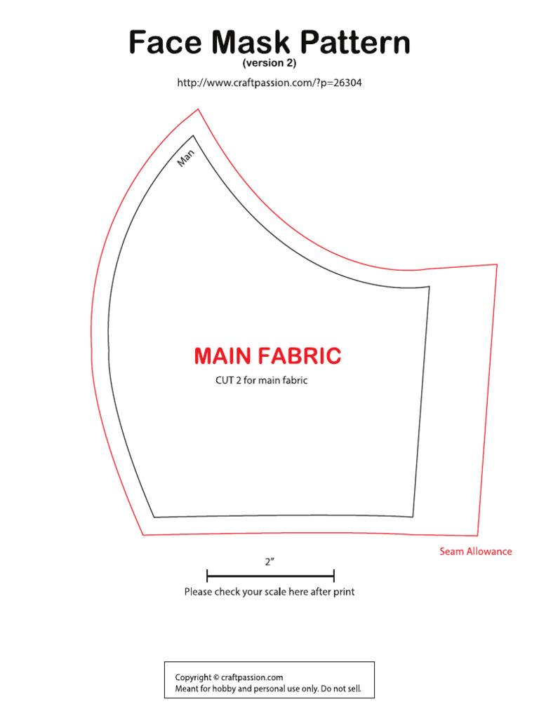 MAN Face Mask Pattern | PDF