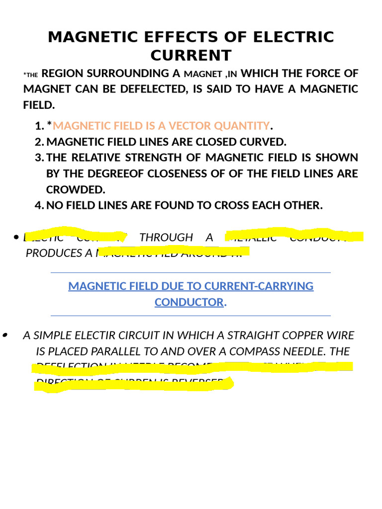 Magnetic Fields & Electric Currents | PDF