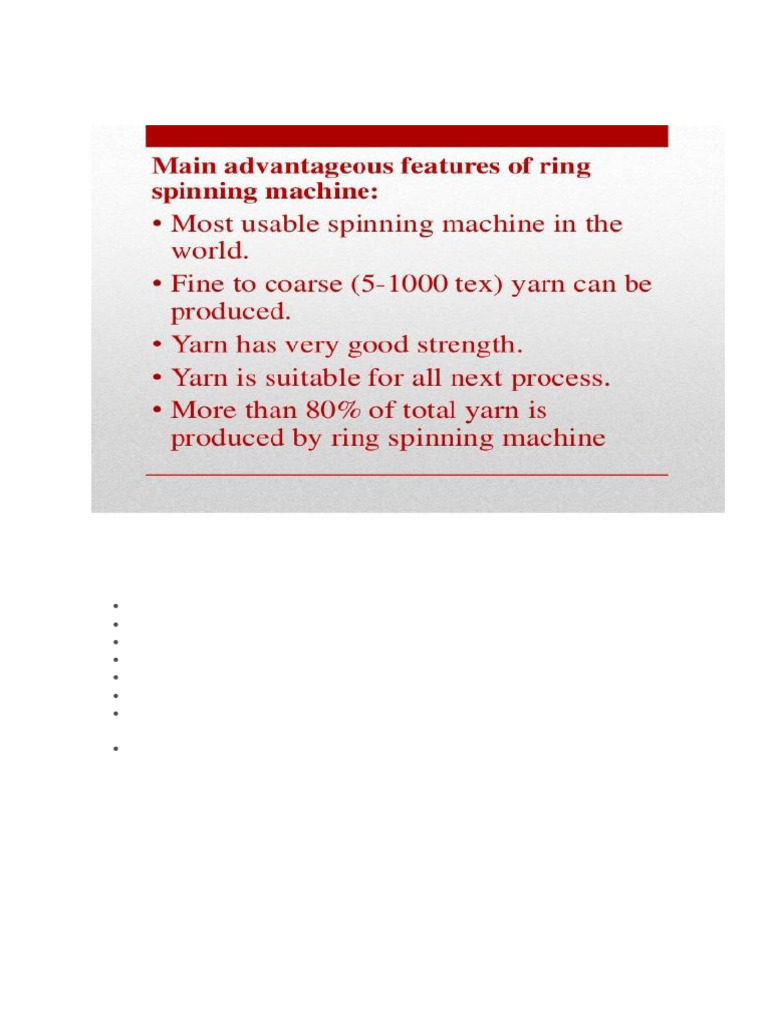 Yarn Fault and Limitation in Ring Frame | PDF
