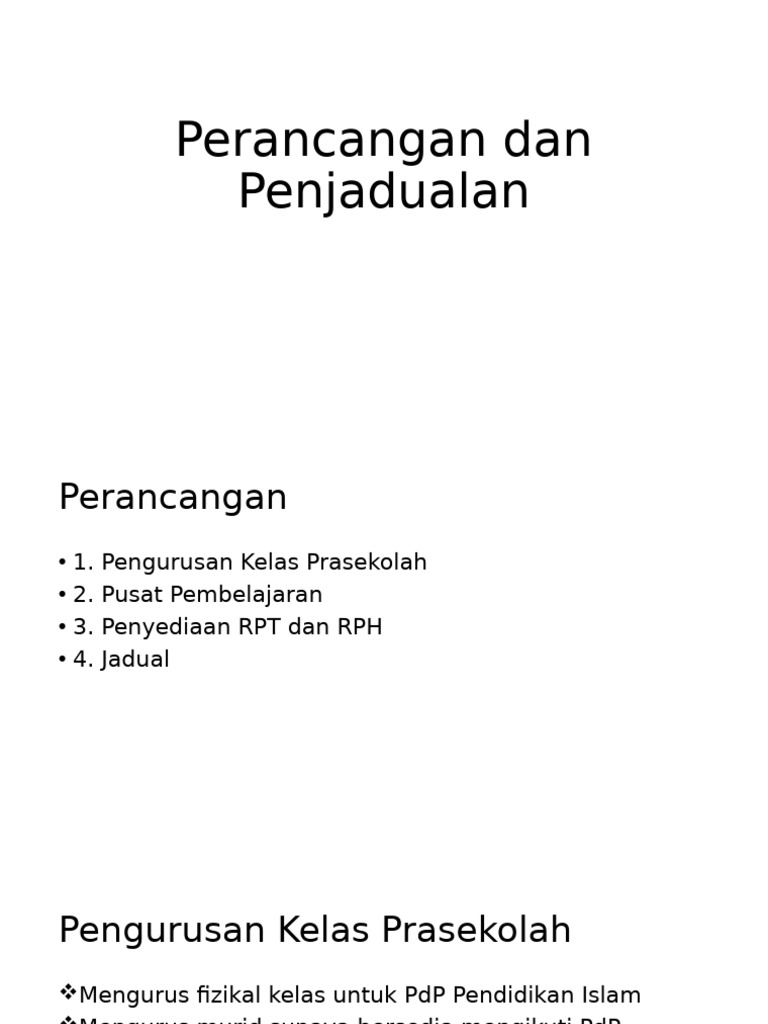 Perancangan Dan Penjadualan | PDF