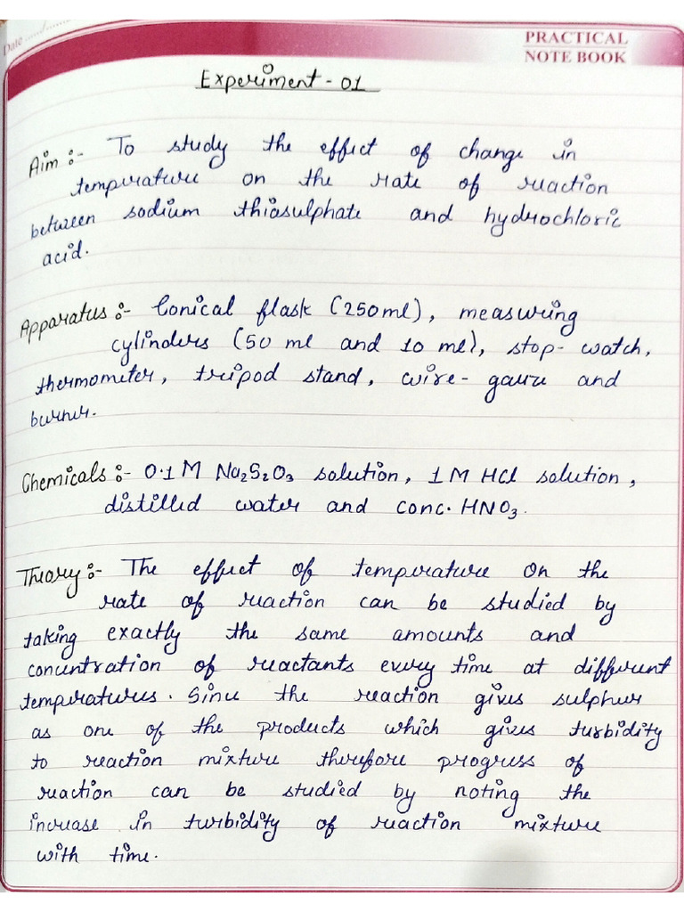 Chemistry Practical File | PDF