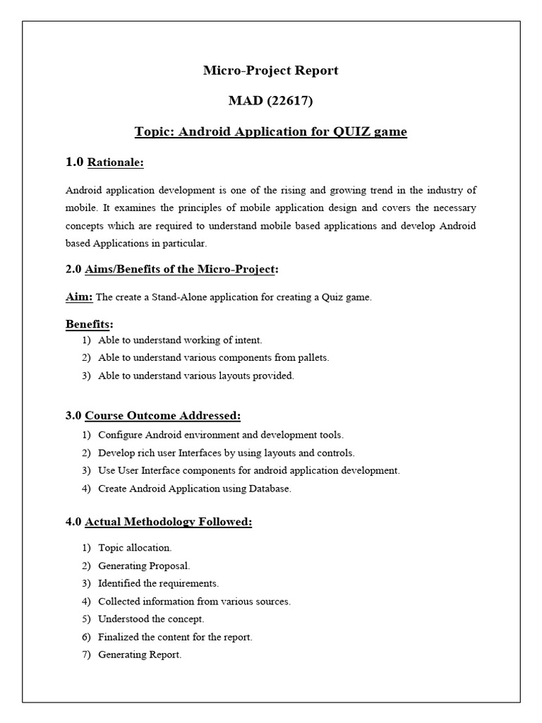 Yash Mad Report | PDF | Android (Operating System) | Application Software