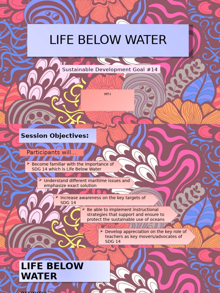 SDG 14: Protecting Life Below Water | PDF | Environment | Earth Sciences