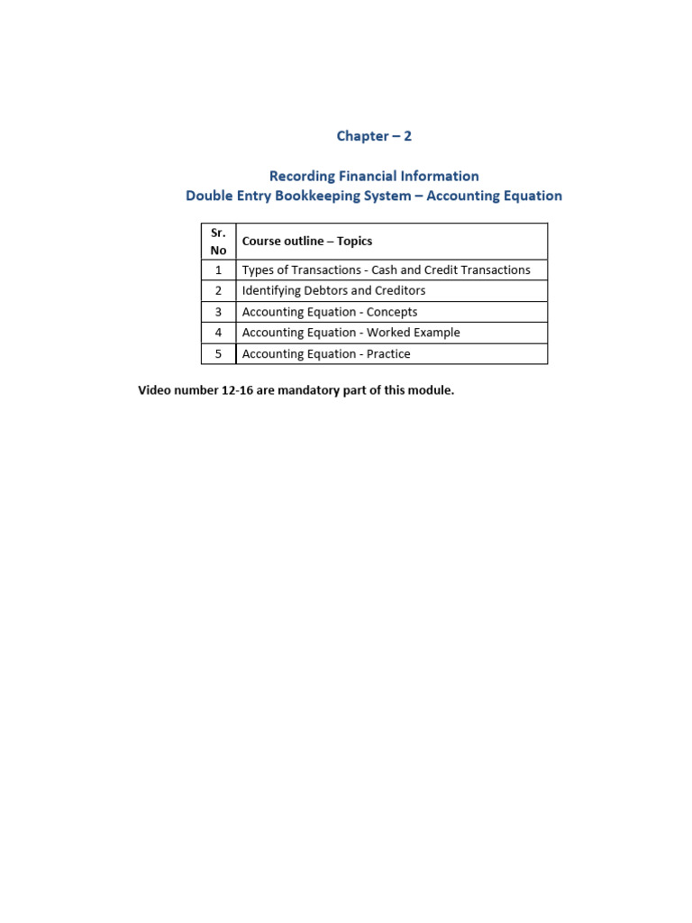 2 - Recording Financial Information - Accounting Equation | PDF ...