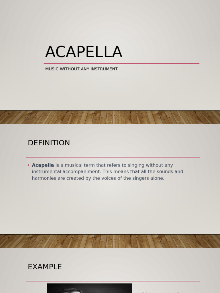 Acapella | PDF