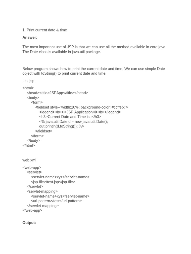 JSP example2 | PDF | Computing | Software Engineering JSP example2 | PDF | Computing | Software Engineering
