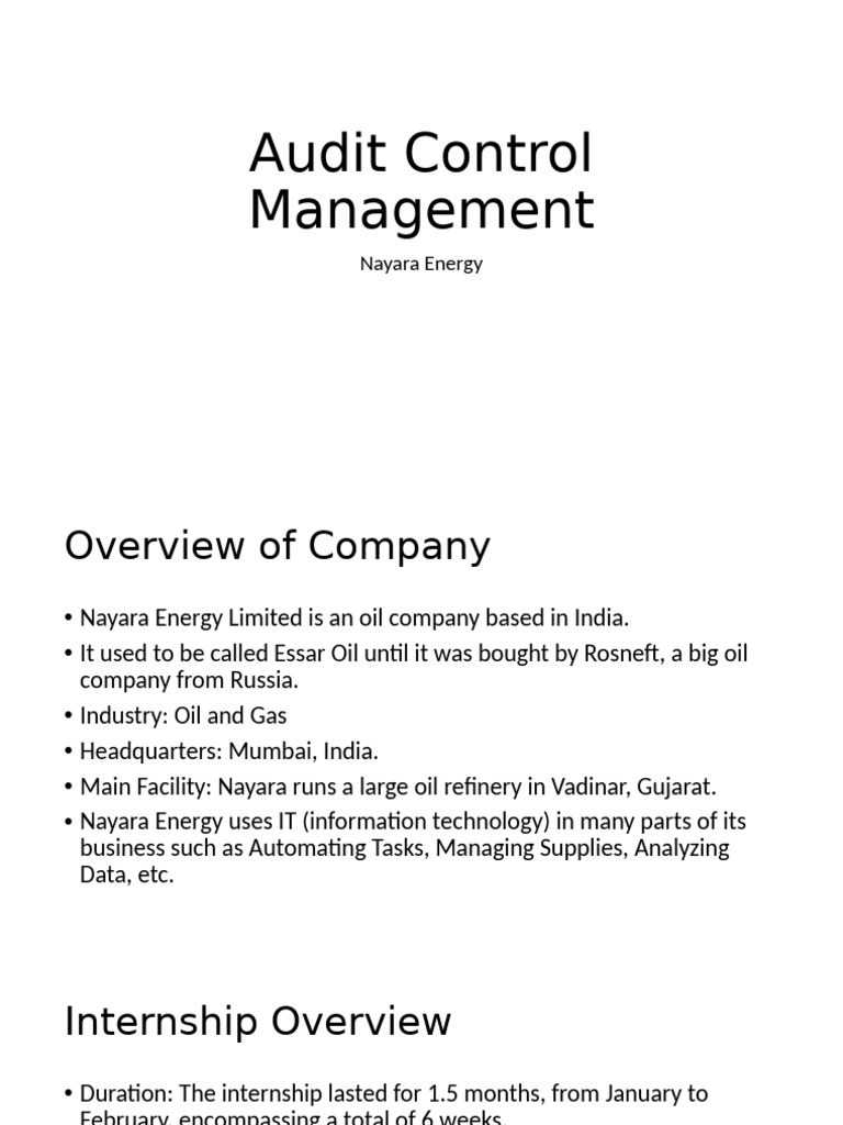 Audit Control Management | PDF | Audit | Computing