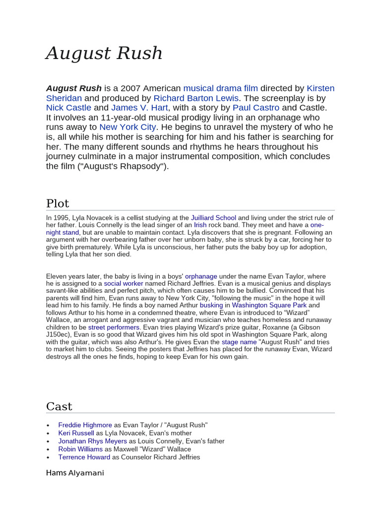 August Rush | PDF