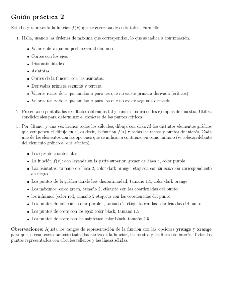 Guión Práctica 2 | PDF