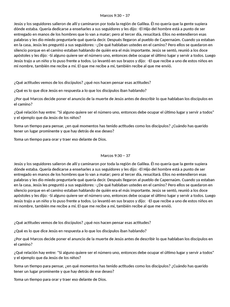 Marcos 9 | PDF | Jesús