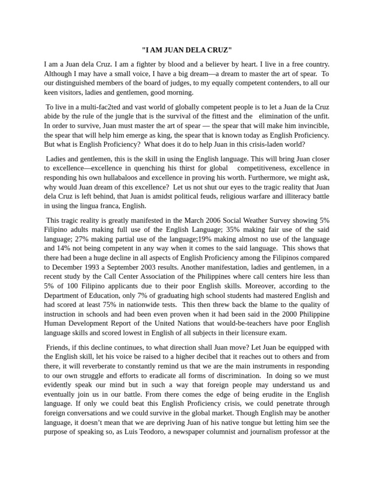 Oratorical Piece Grade 11 | PDF