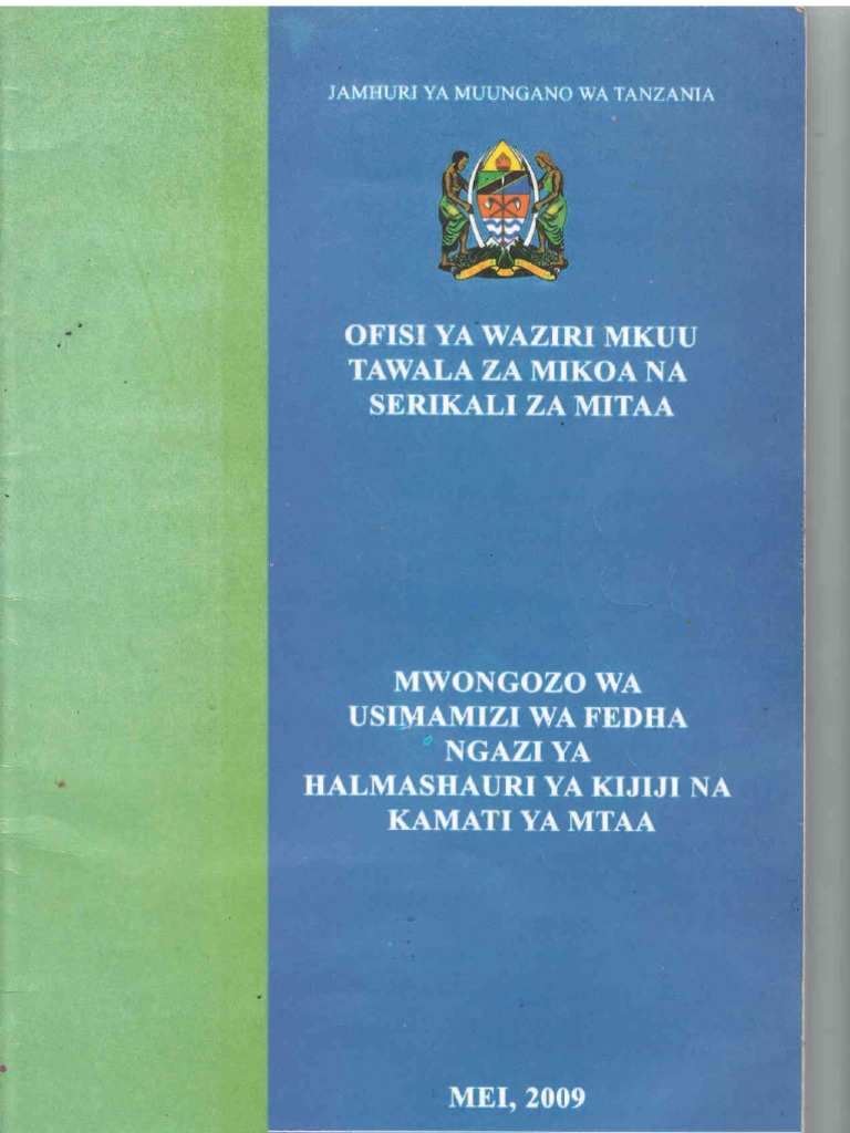 Mwongozo Wa Usimamizi Wa Fedha Ngazi Ya Kijiji PDF | PDF