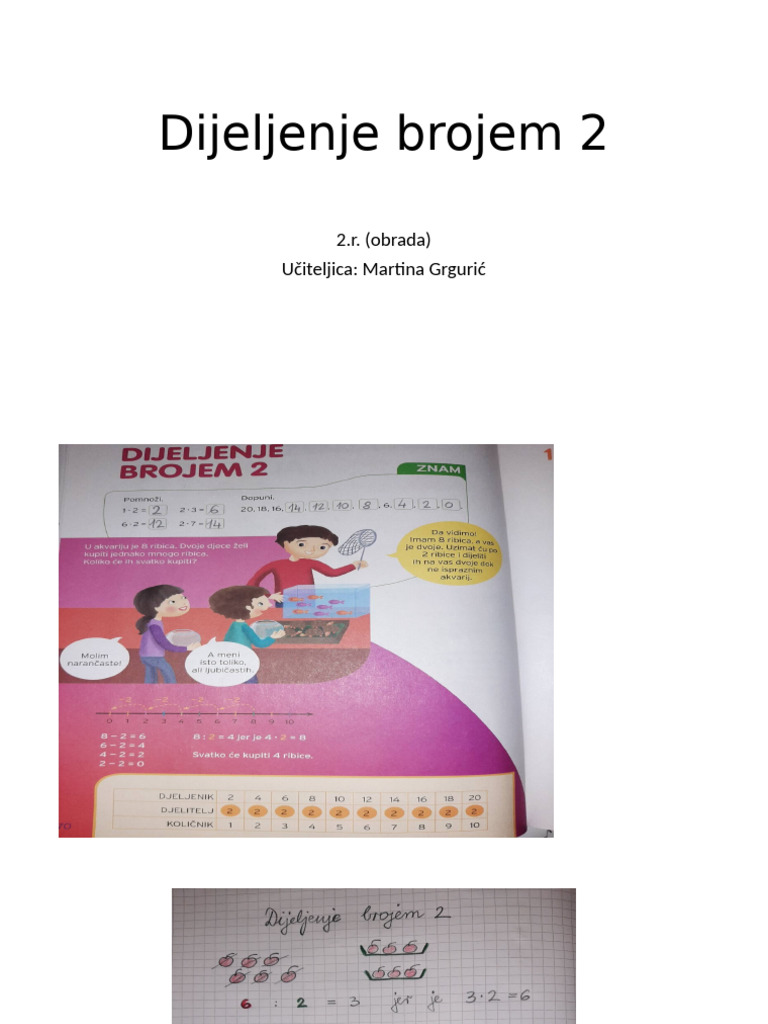 Dijeljenje Brojem 2-Obrada, 2.r. 1 | PDF