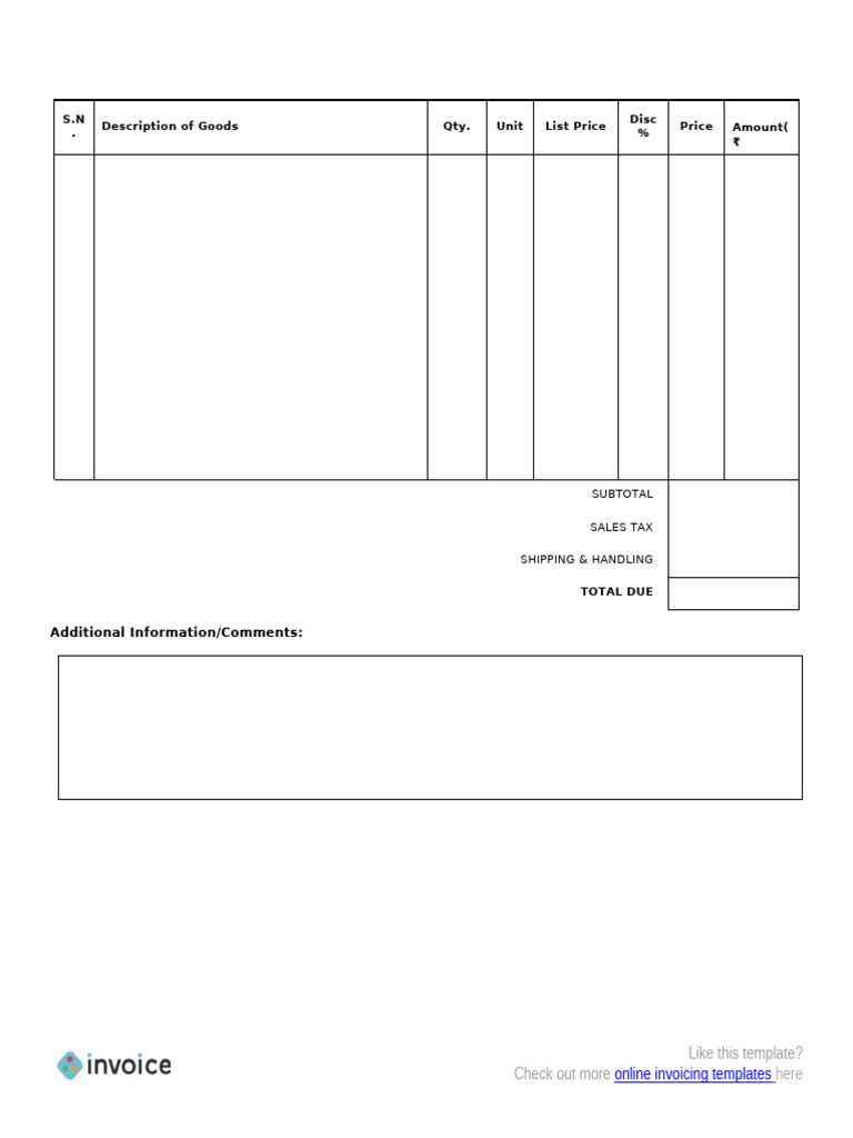 classic-invoice-template | PDF