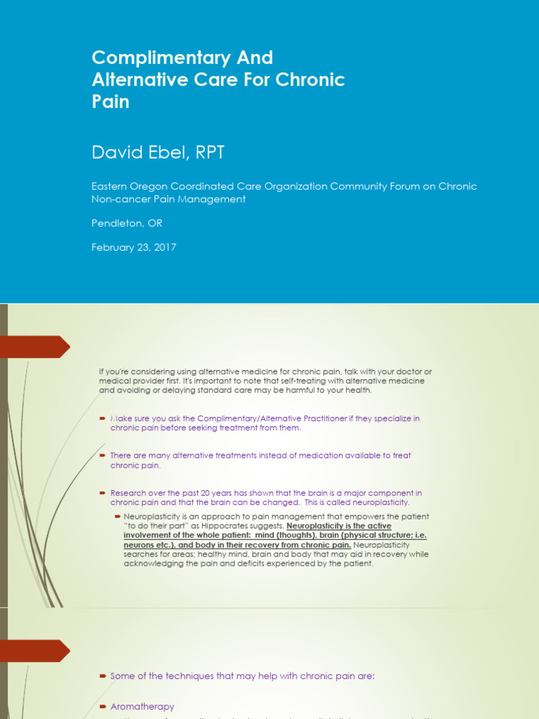 david_ebel_cf | PDF | Chronic Pain | Chiropractic