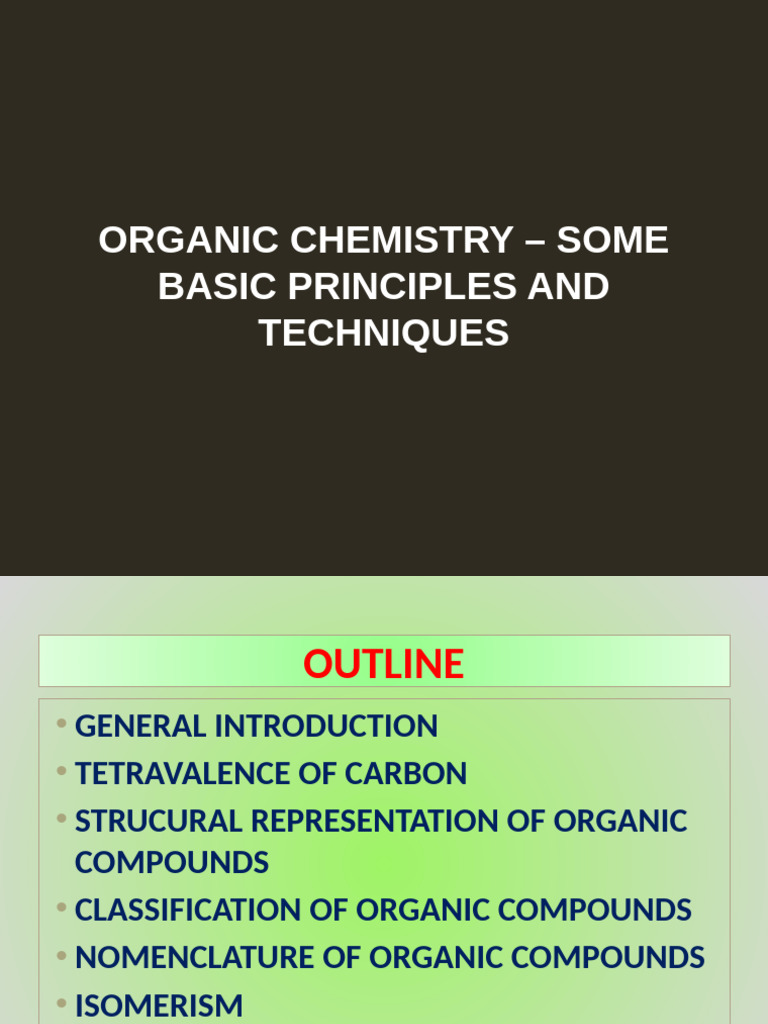 CH 12 Org Chem Some Basic Principles and Techniques NV | PDF | Alkane ...