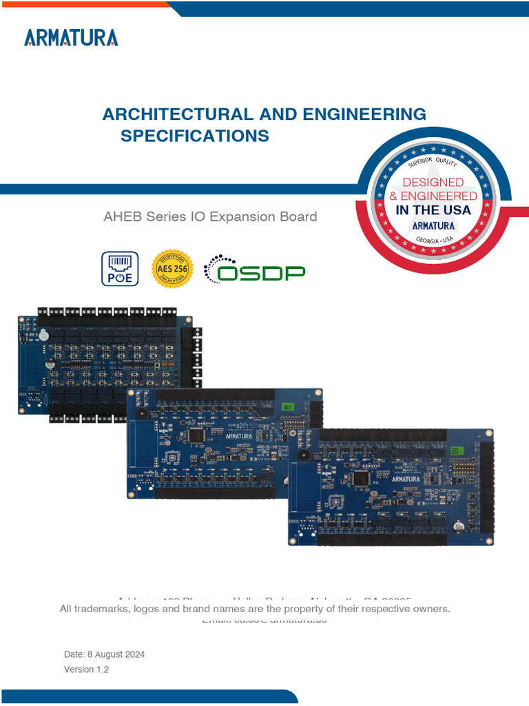 AHEB Series IO Expansion Board A&E Specifications Version 1.2 830.2024 | PDF | Specification ...