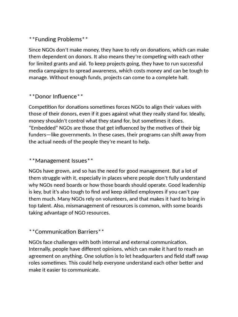 Funding Problems | PDF