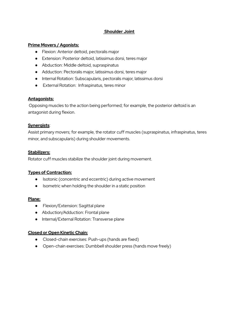 Movement and Postural Analysis - Upper | PDF