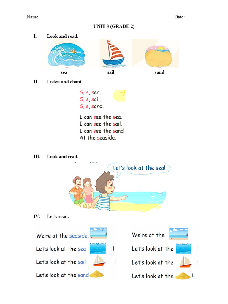 Grade 2 Unit 3 Reading Worksheet | PDF