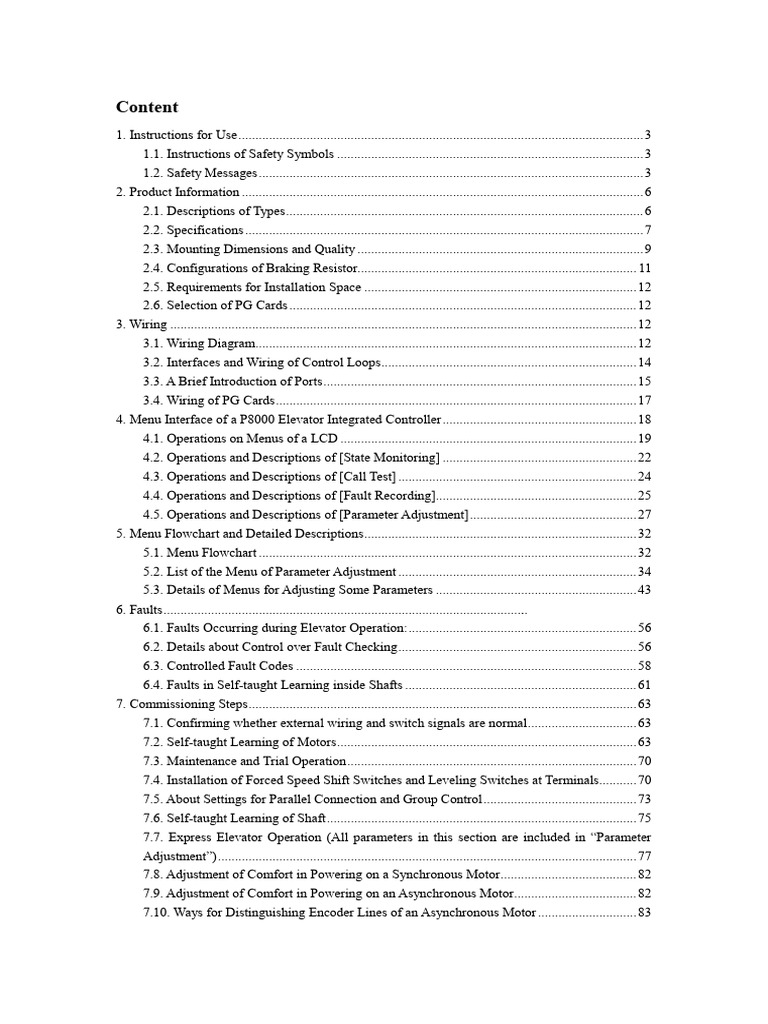 P8000 | PDF | Elevator | Menu (Computing)