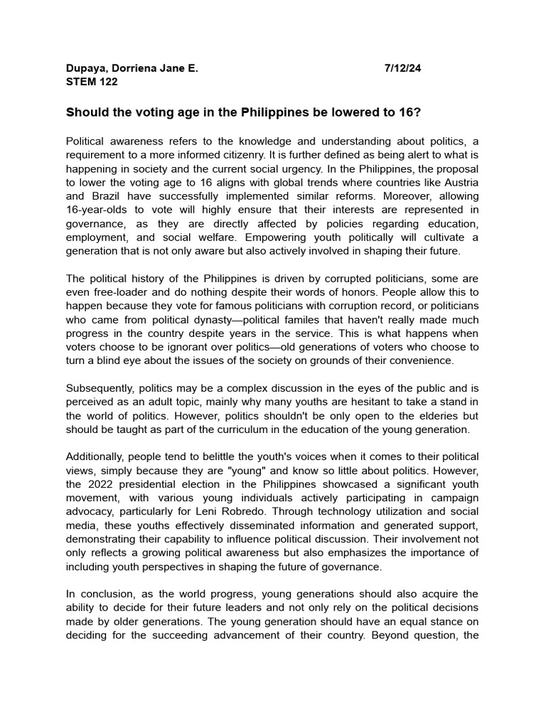 position paper example | PDF | Governance