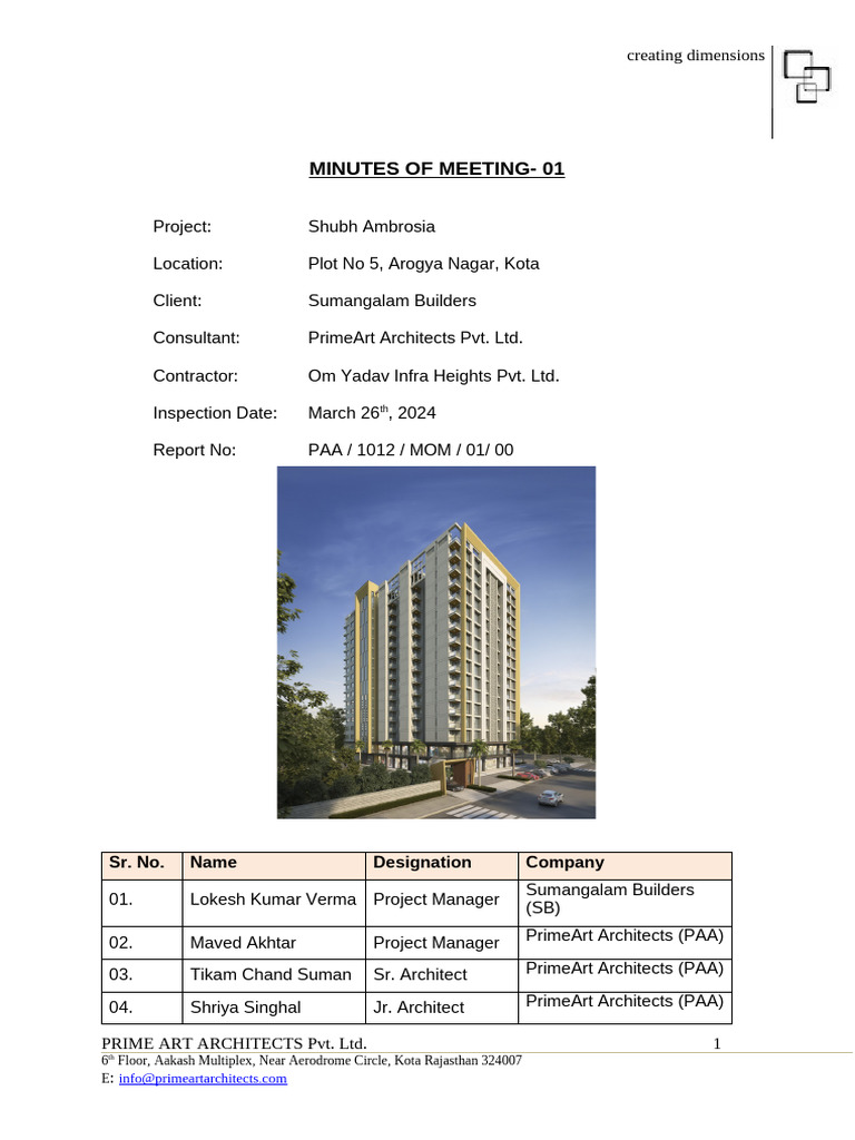MOM FORMAT | PDF | Structural Engineering | Building Technology