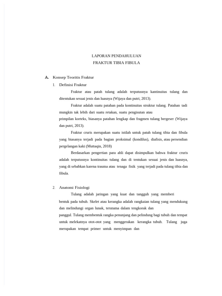 PDF LP Fraktur Tibia Fibula | PDF