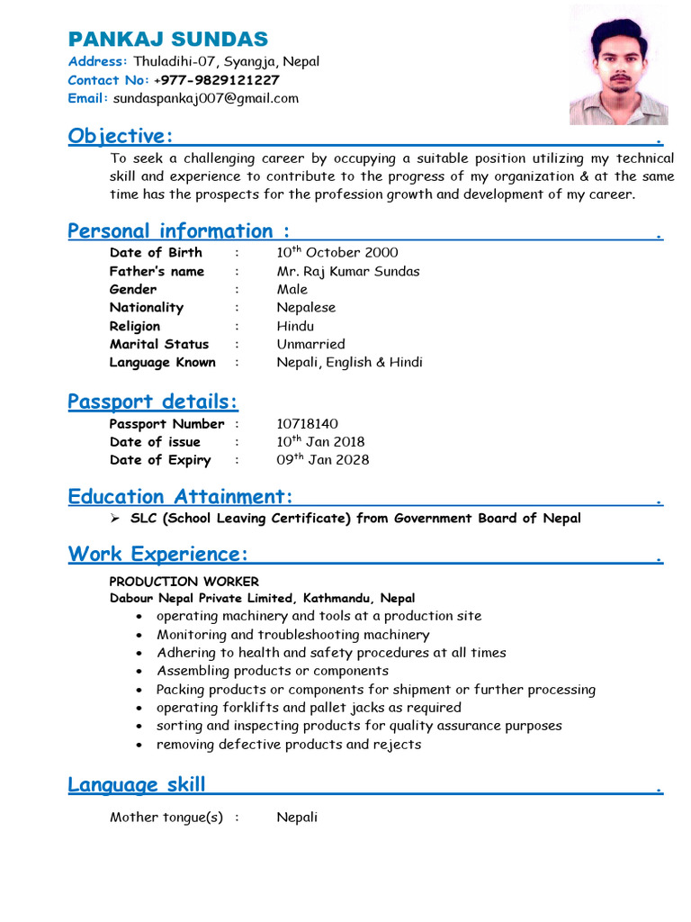cv of pankaj sundas pdf | PDF | Nepal