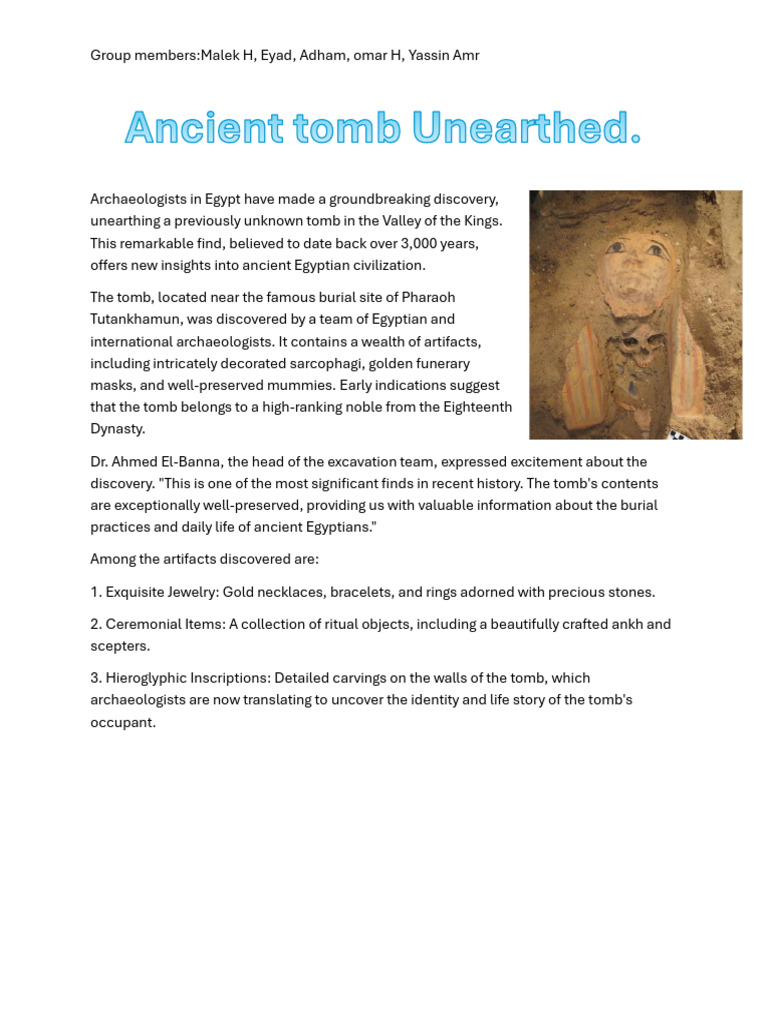 Archaeologists in Egypt Have Made A Groundbreaking Discovery | PDF ...