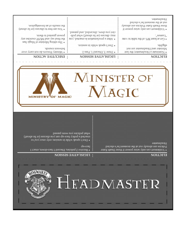 Secret Voldemort Corrected Minister of Magic Name Plate | PDF