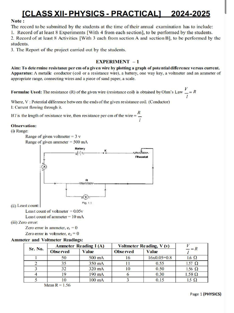 XII Experiments | PDF
