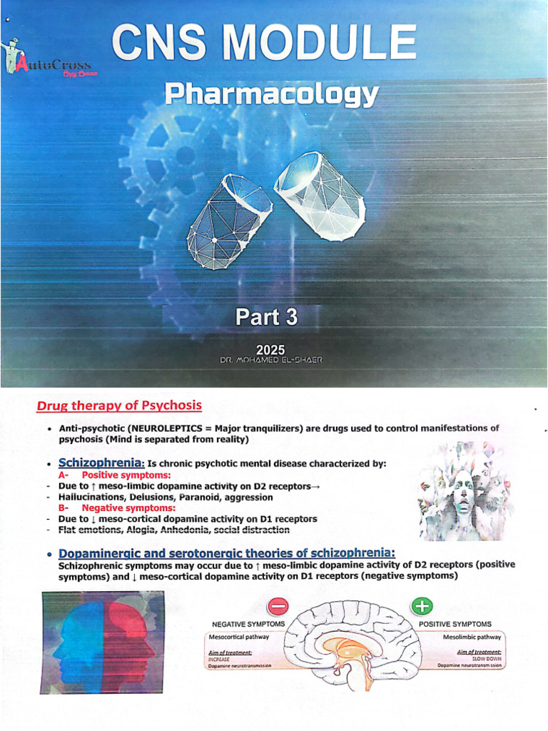Part 3 - CNS Pharma - Dr El Shaer | PDF