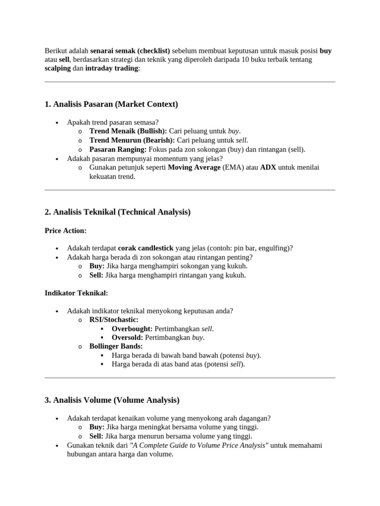 Senarai Semak Sebelum Entry | PDF