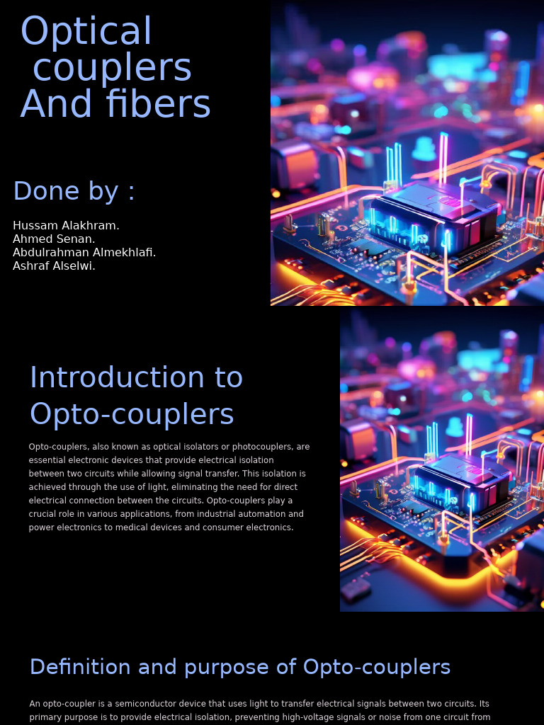 Opto-couplers | PDF | Optical Fiber | Light Emitting Diode