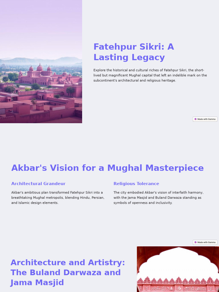 Fatehpur Sikri A Lasting Legacy | PDF | Mughal Empire