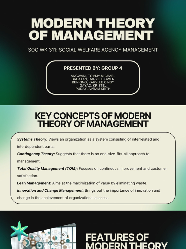 4 - Modern Management Theory | PDF